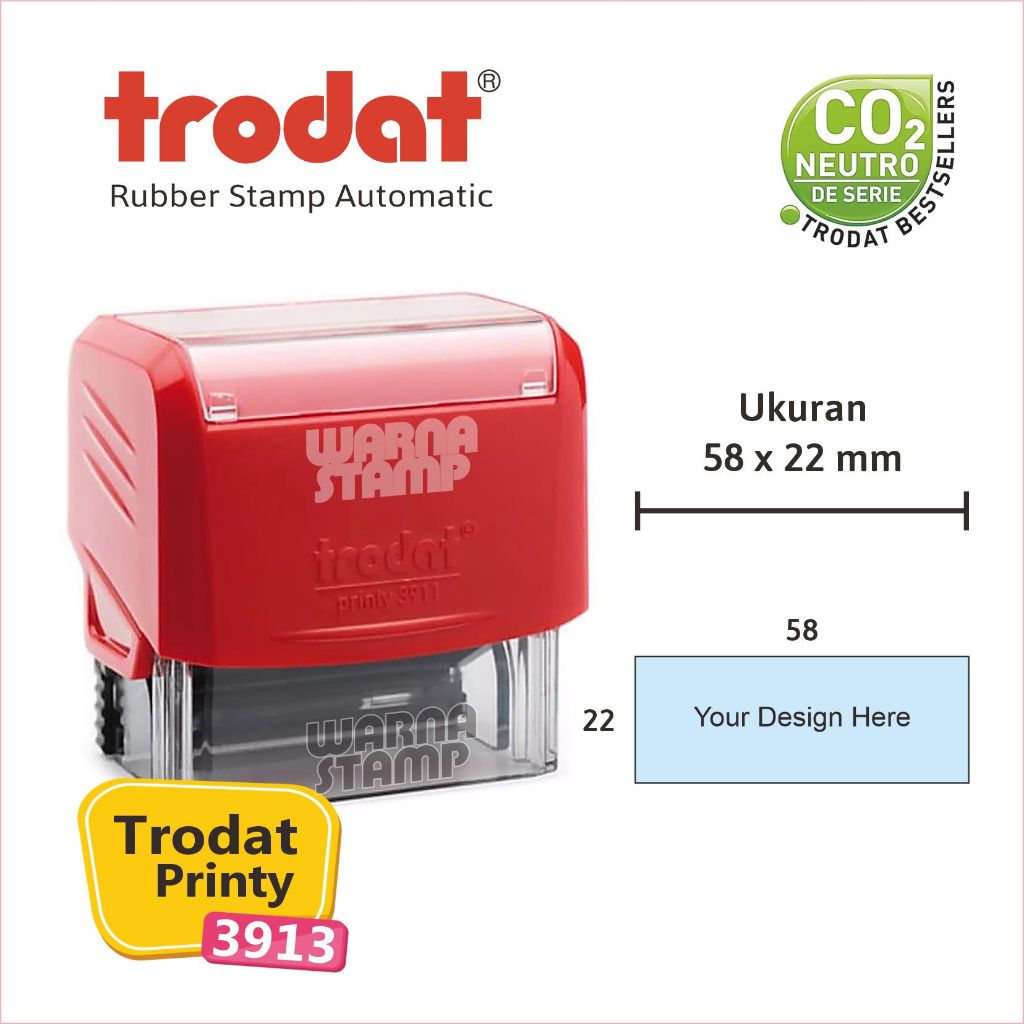 Jual Stempel Trodat Printy 3913 Original Tanpa Letter / Warna Stamp / Trodat Printy Alat Saja ...