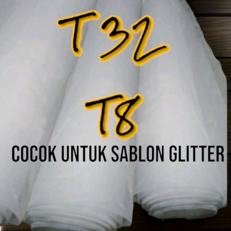 Jual Kain monyl screen sablon t32 / t8 untuk sablon glitter | Shopee ...