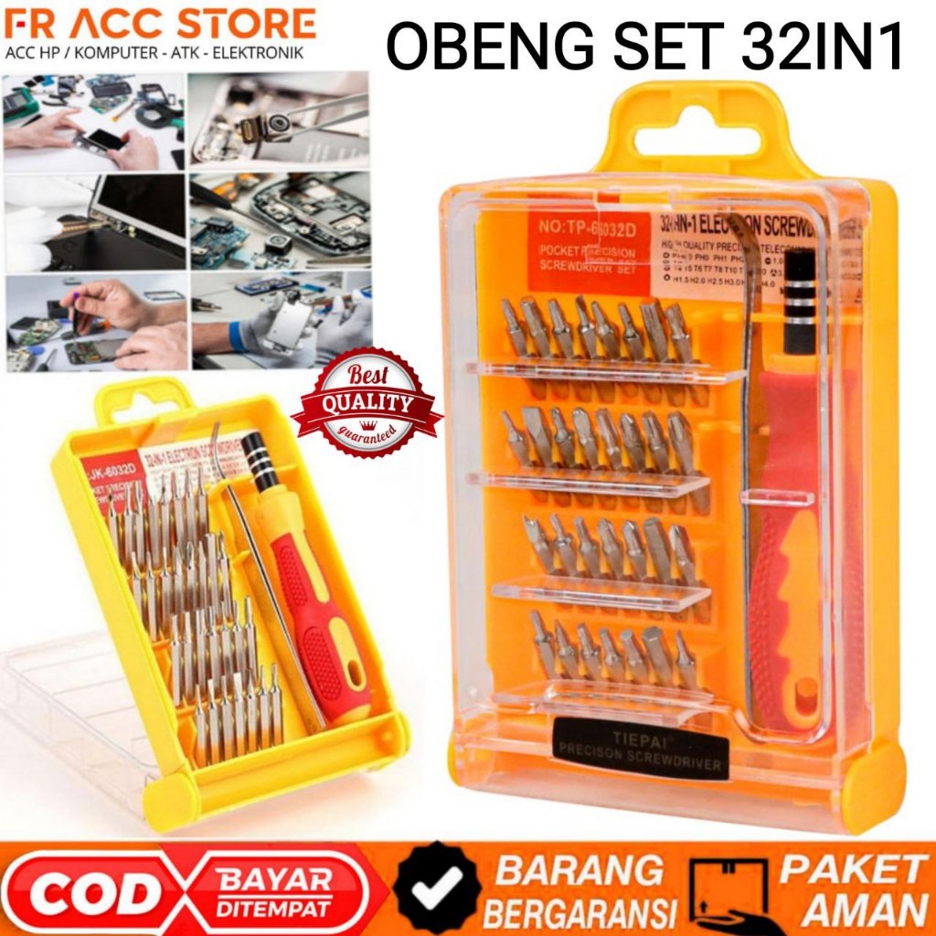 Jual Obeng Set 32 in 1 Multifungsi OBENG REPARASI HP LAPTOP ELEKTRONIK MAINAN Dan lain nya ...