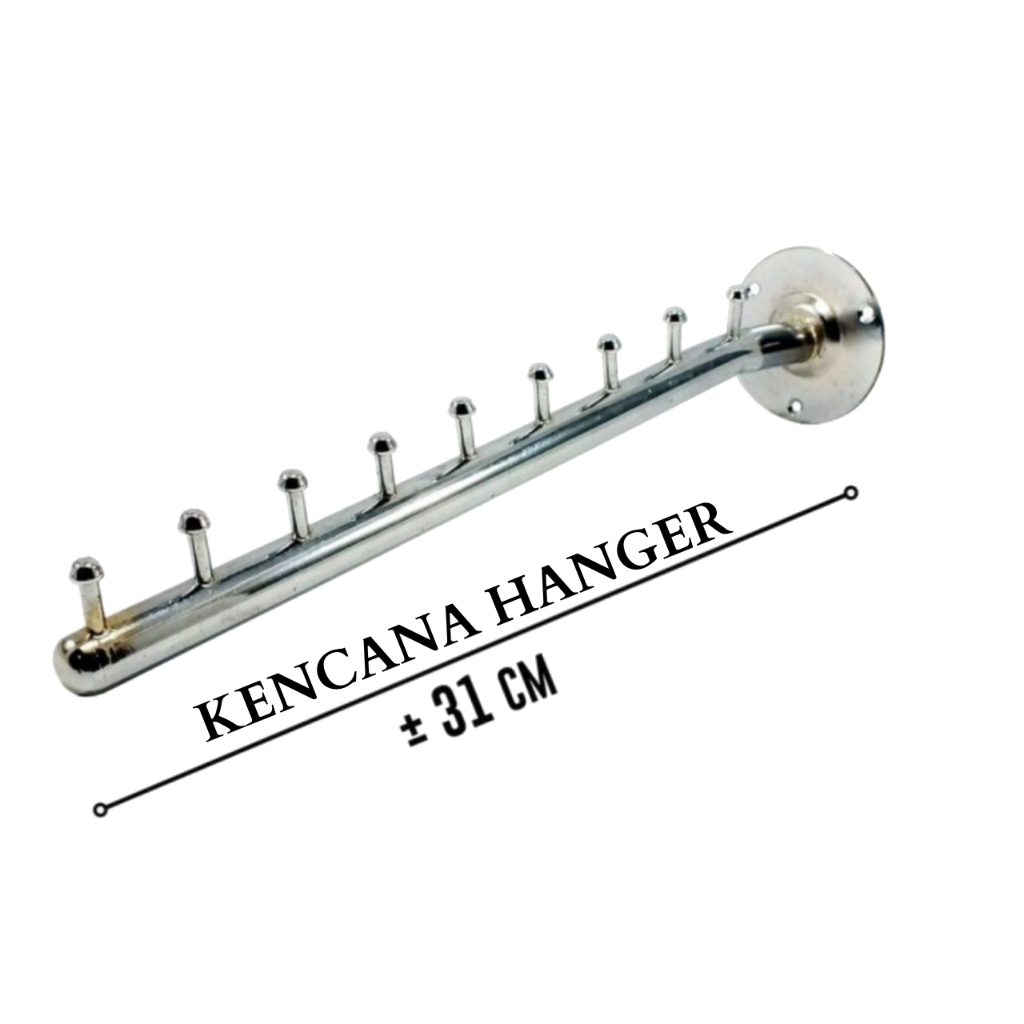 Jual Gantungan Baju Suling Tembok 9 Titik Hanger Kualitas (L) Gantungan ...