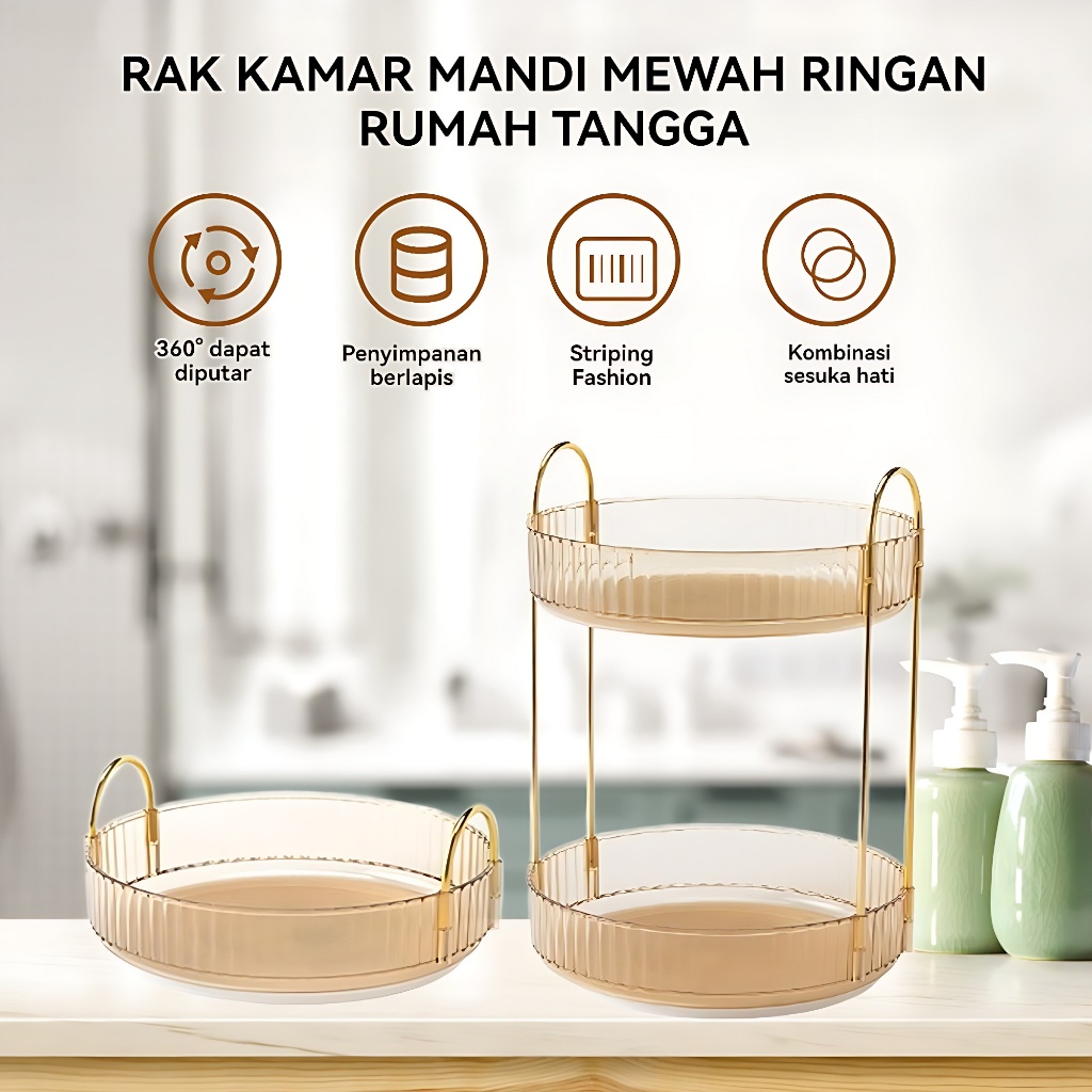 Jual Rak Makeup Gold / STR / Rak Gold / Rak Bumbu / Rak Dapur/ Rak ...