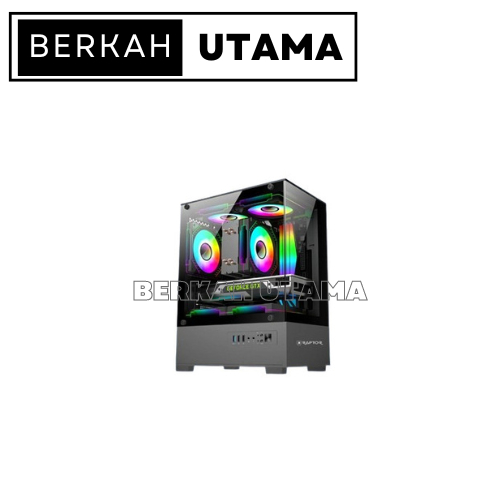 Jual CASING RAPTOR GLASS FLOW A SERIES INCLUDE 3 FAN RGB BLACK | Shopee ...