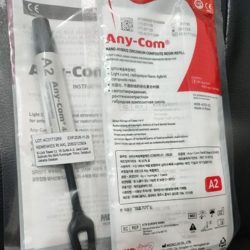 Jual Composit Anycom / Dental Bahan Tambal gigi Any-Com / Composite ...