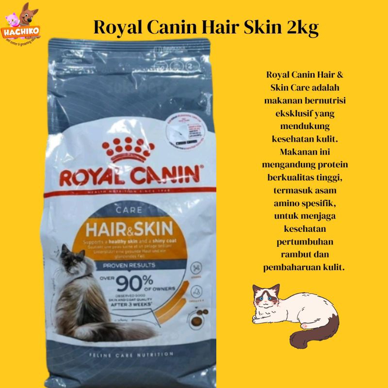 Jual Royal Canin Hair & Skin Makanan Kucing Dewasa Dry 2kg/Royal Canin ...