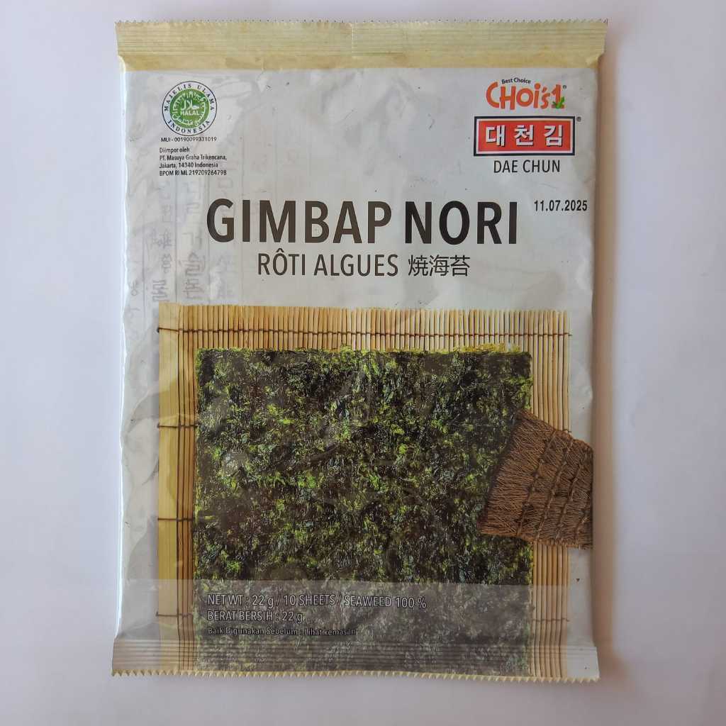Jual Dae Chun Gimbap Nori 22g (10lembar) | Shopee Indonesia
