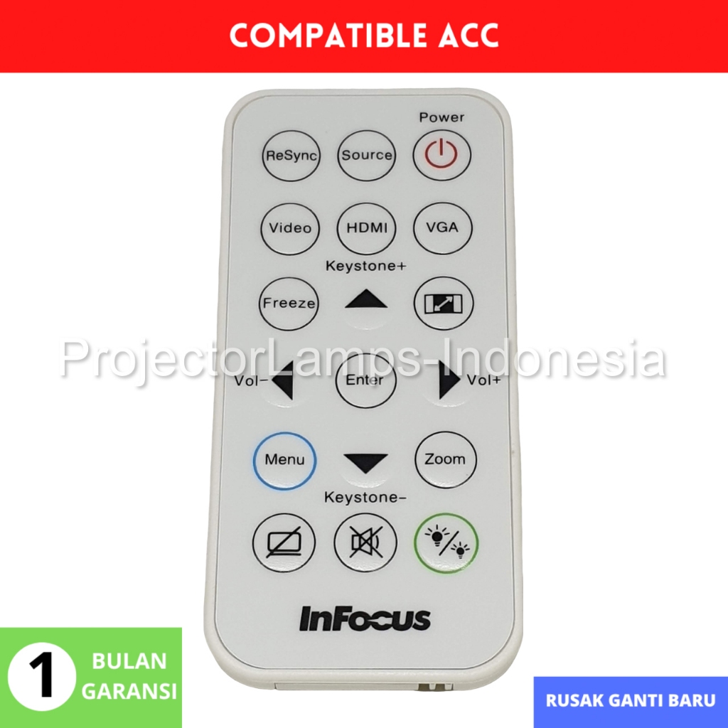 Jual Remote Remot Projector Proyektor InFocus IN220 IN222 IN224 IN226 ...