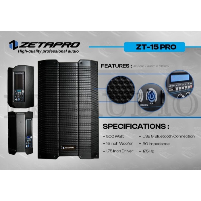 Jual Speaker Aktif Zetapro ZT 15 Inch ZT15 PRO ZT 15PRO DSR 500watt ...