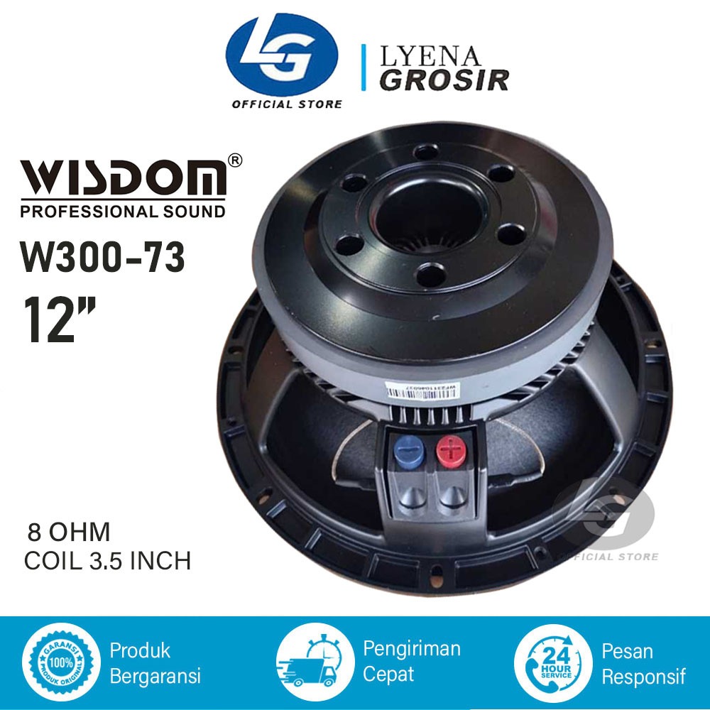 Jual SPEAKER WISDOM W300-73 COIL 3.5 KOMPONEN SPIKER 12 INCH ORIGINAL ...