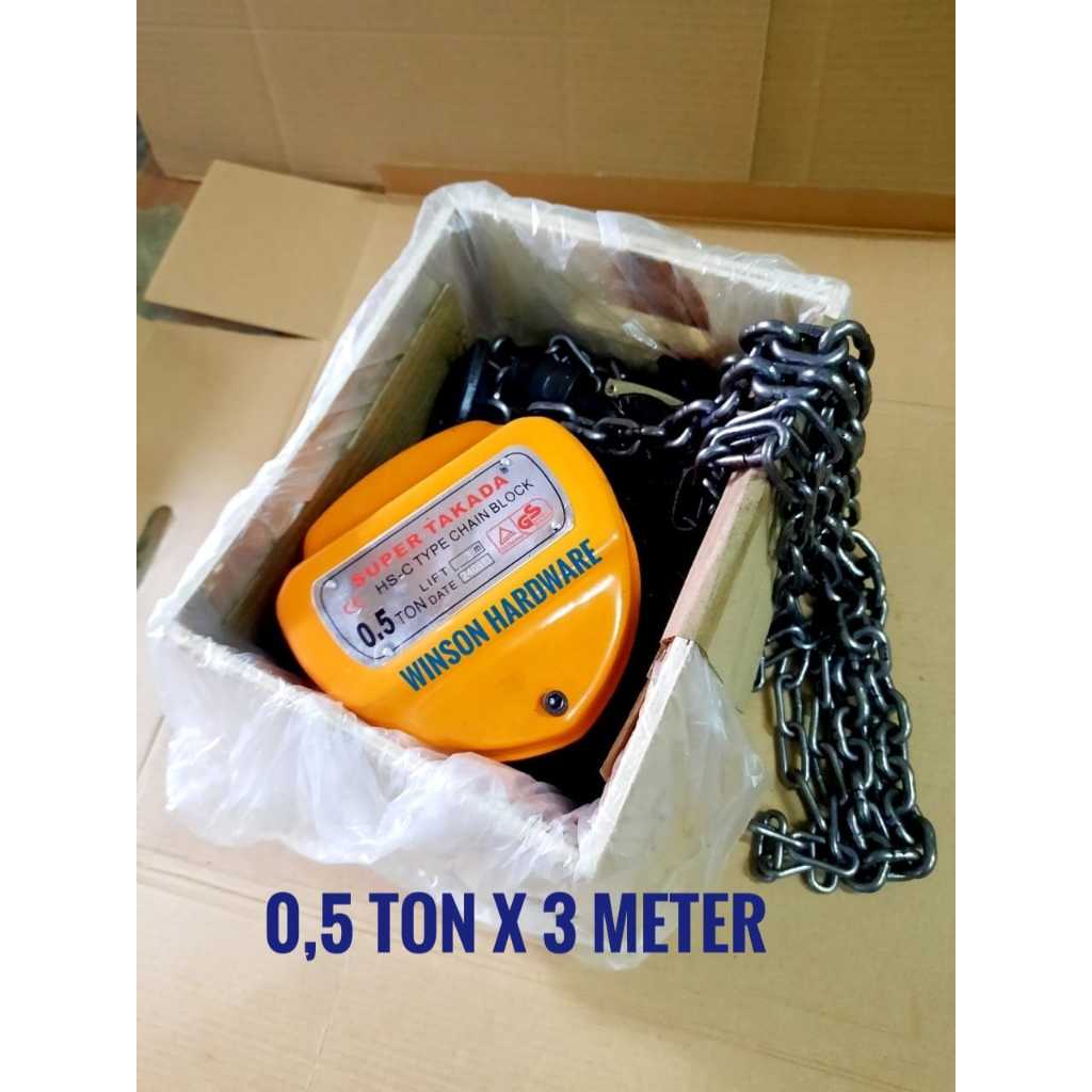 Jual Takel 0,5 Ton x 3 Meter Super Takada 0,5Ton x 3Meter - Chain Block ...