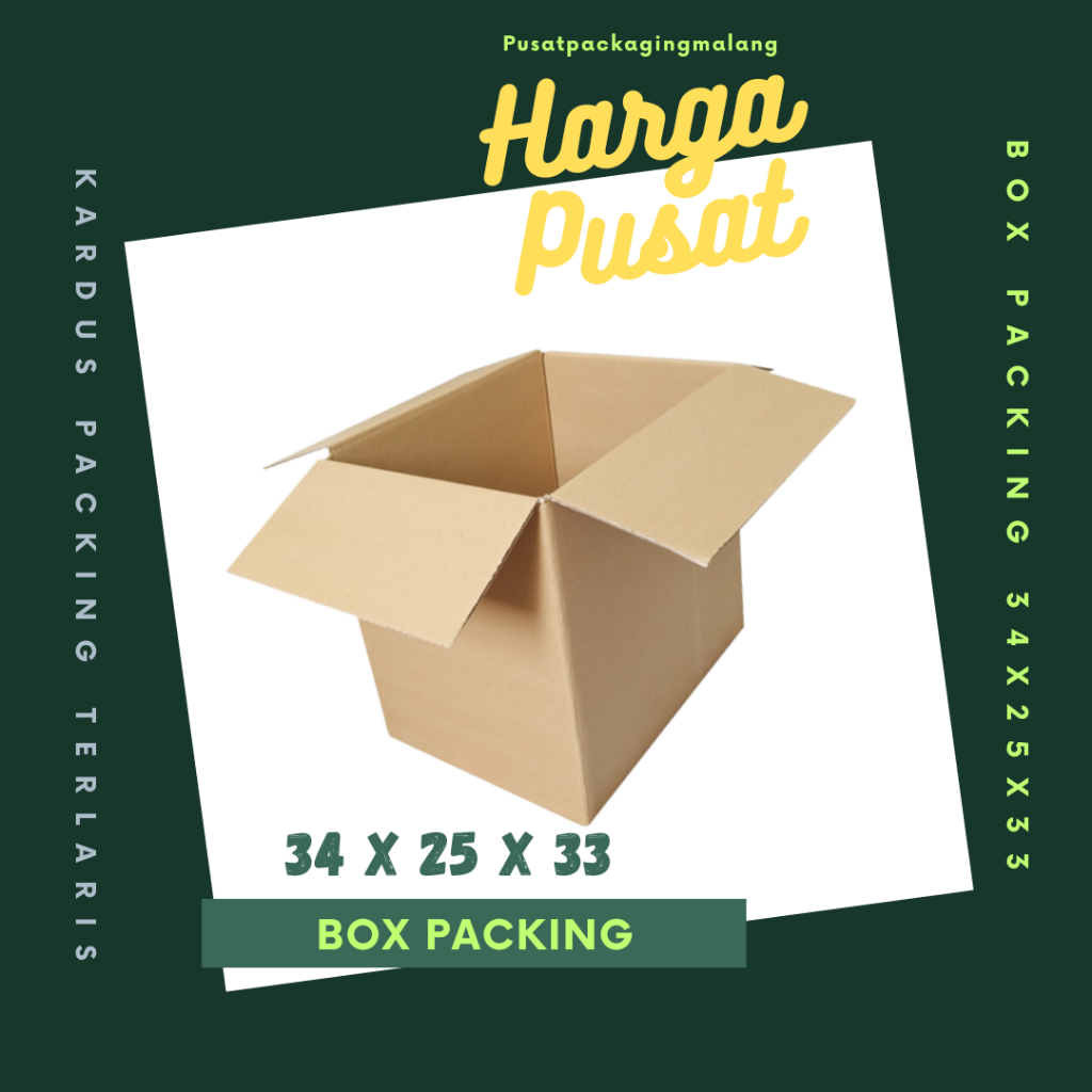 Jual Kardus AMDK 34x25x33 (1500ml Isi 12) Kardus Packing Karton Dus ...