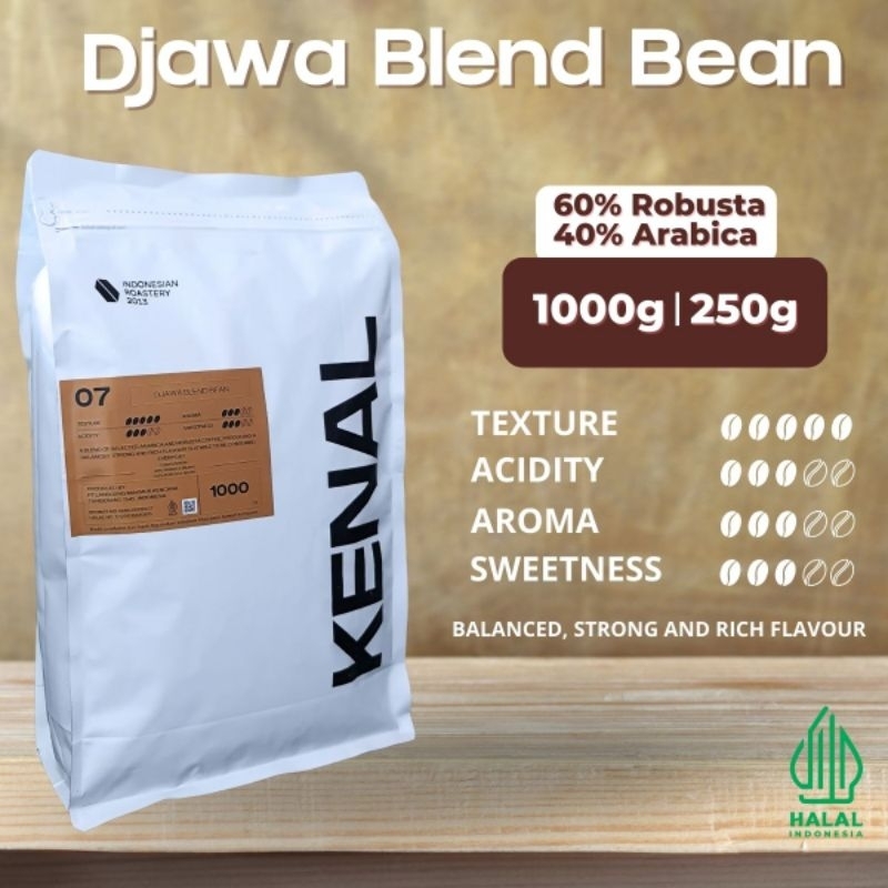 Jual Kenal coffee/kopi DJAWA BLEND bean/ground 40% Arabica & 60% ...