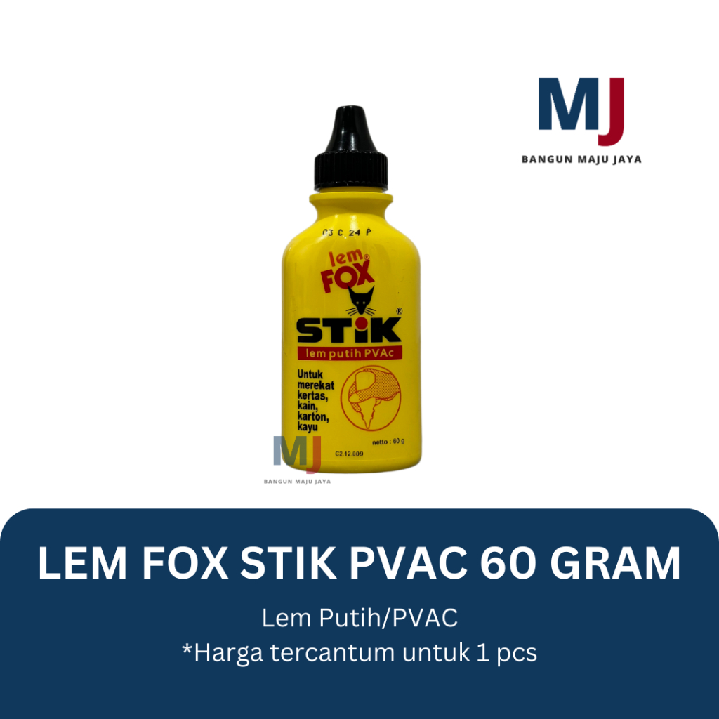 Jual Lem Fox Stik/Lem Fox PVAC/Lem Kantor/60 Gram/Lem Serbaguna/Lem Sekolah | Shopee Indonesia