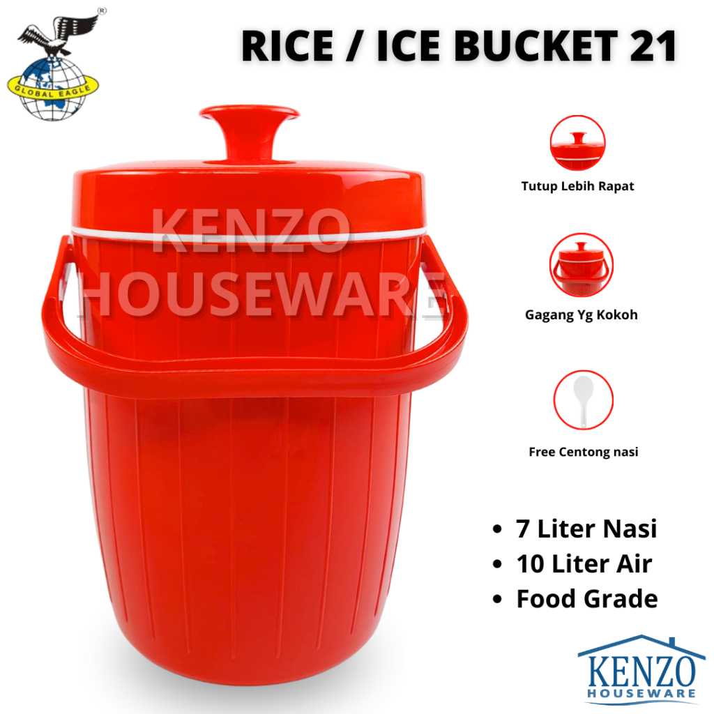 Jual Termos Nasi 7 Liter Global Eagle Rice Bucket No 21 Thermos Air Es ...