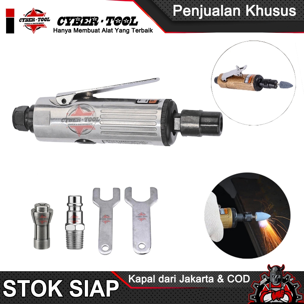 Jual Cyber AIR DIE GRINDER ALAT GERINDA ANGIN GURINDA TUNER 3MM 6MM ...