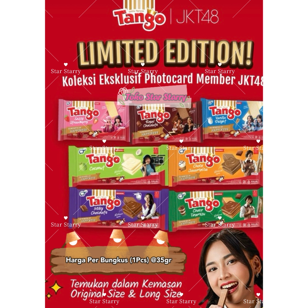 Jual [Per Pcs] TANGO WAFER 35GR LIMITED EDITION TANGO JKT48 TANGO (ALL ...
