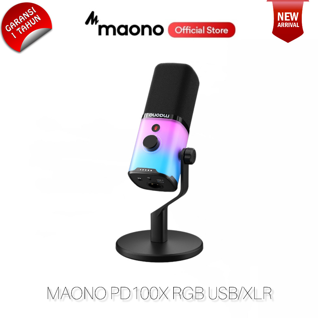 Jual MAONO PD100X RGB Dual Mode Konektor USB XLR Dynamic Microphone for ...