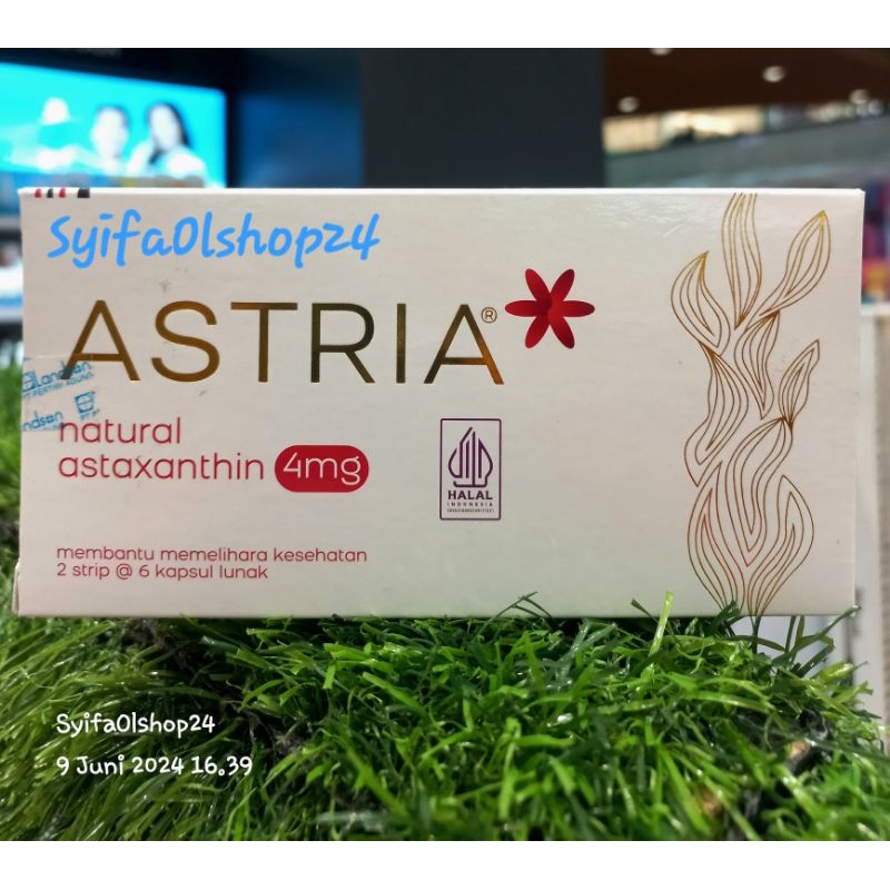 Jual Astria Natural Astaxanthin Antioksidan 4 Mg Isi 12 Kapsul Lunak | Shopee Indonesia