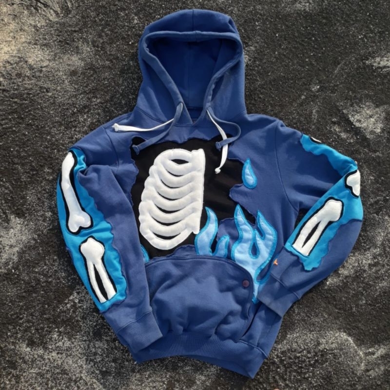 Jual Hoodie rework skeleton unisex | Shopee Indonesia