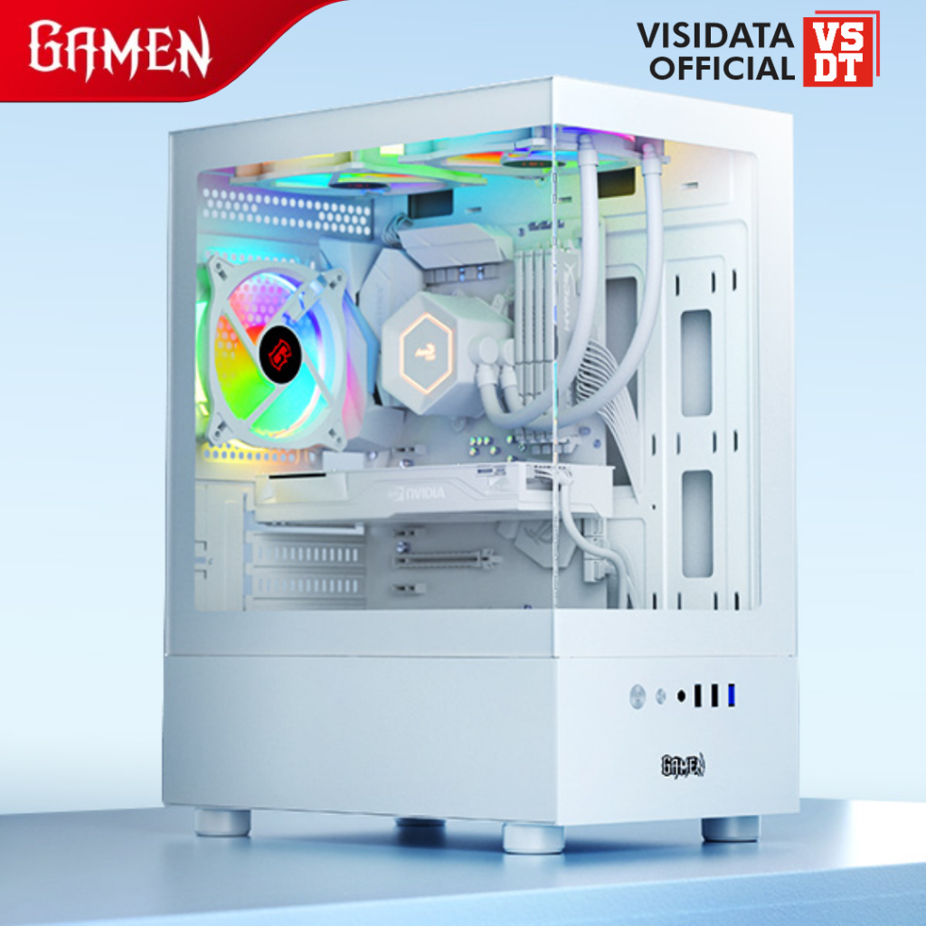 Jual GAMEN GCS100 PC Gaming case casing computer USB3.0 Tempered Glass ...