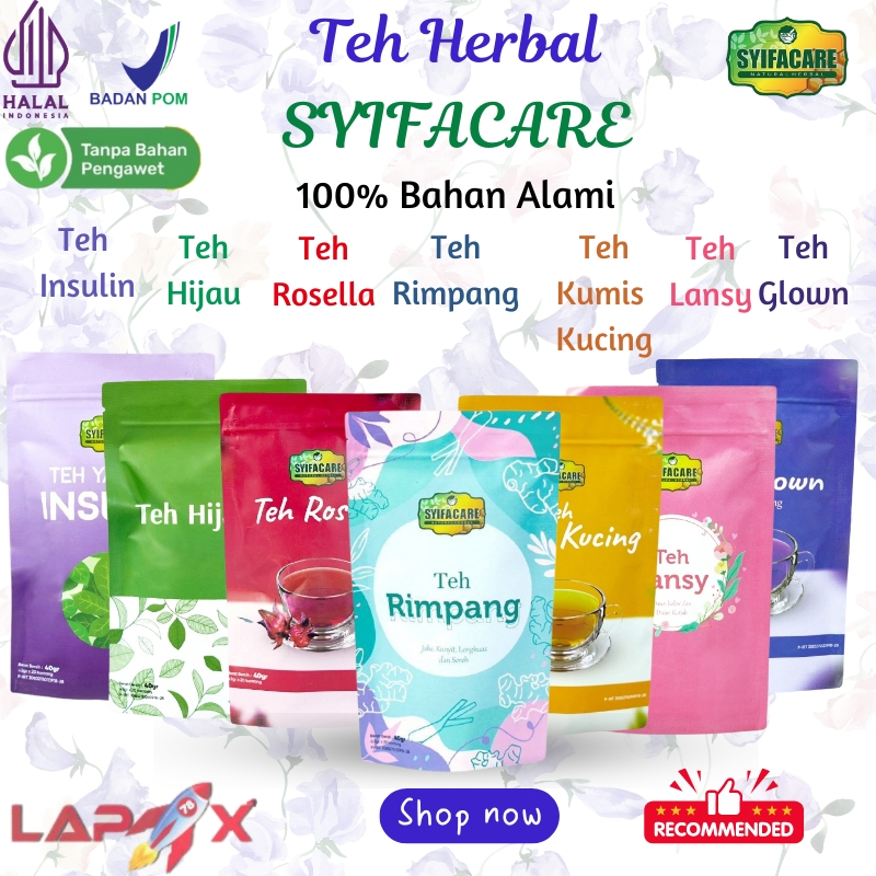 Jual Teh Celup Rimpang Syifacare 100% Bahan Herbal Alami | Teh Diet ...