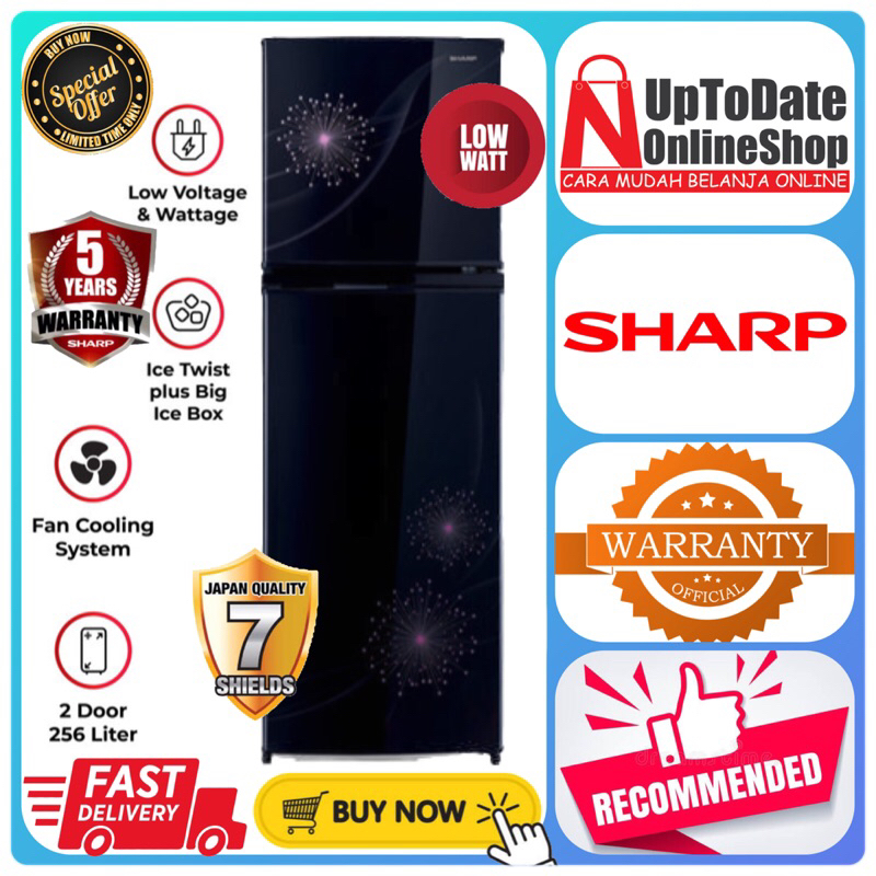 Jual KULKAS SHARP SJ-317MG 317MG SJ317MG 2 PINTU SUPER LOW WATT LEMARI ...