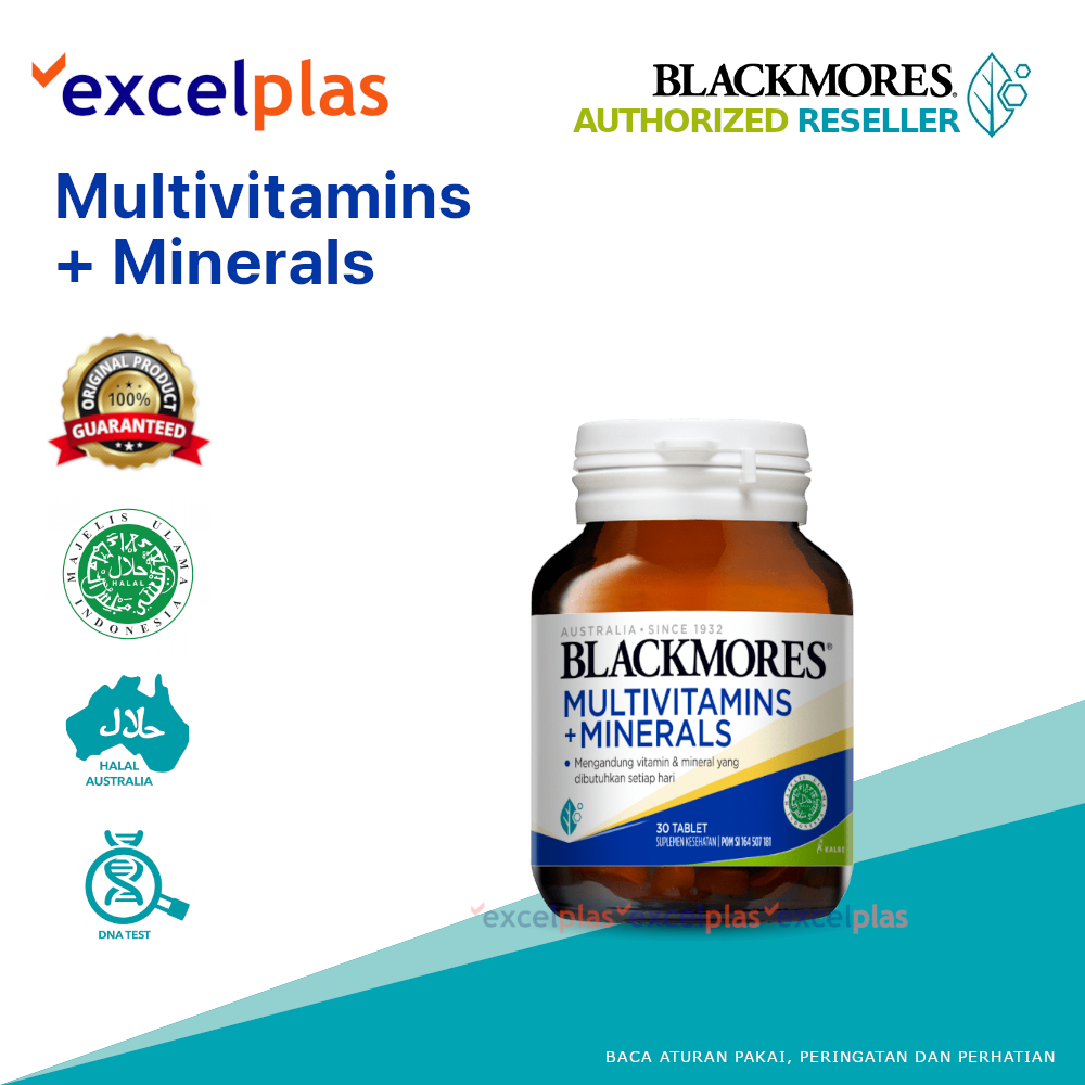 Jual Blackmores Multivitamins + Minerals 1 Tablet Sehari (Membantu Memelihara Kesehatan ...