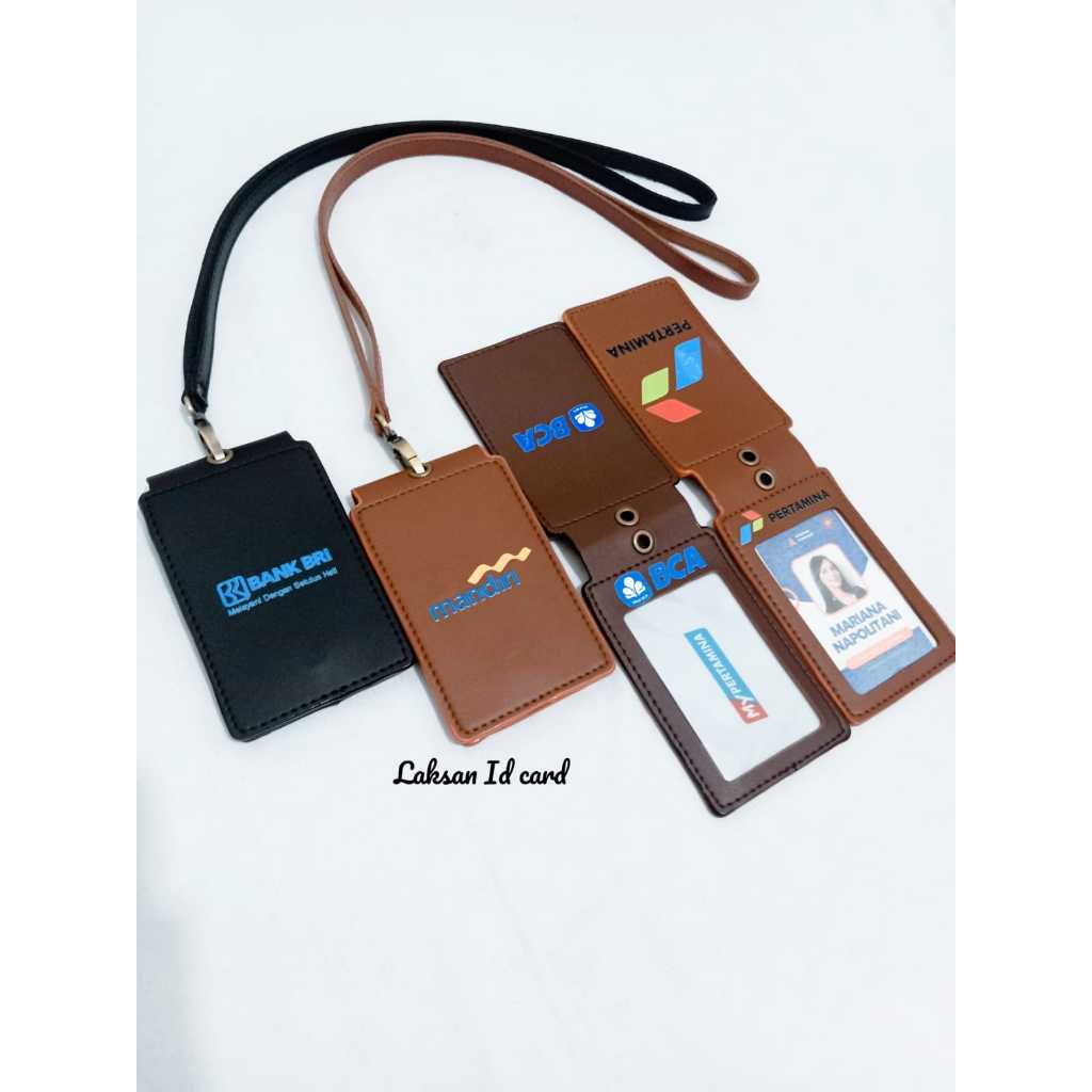 Jual Id Card Name Tag Kulit Holder Name Tag Satu mika 1 Sisi Magnet ...