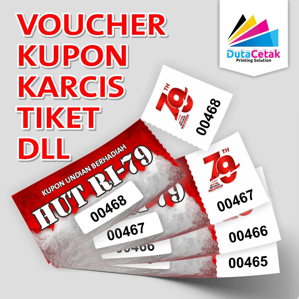 Jual Cetak Kupon / Voucher / Karcis / Tiket dan lain-lain Custom desain | Shopee Indonesia
