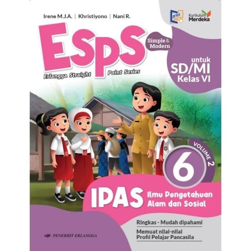 Jual IPAS Volume 2 Kelas 6 SD Penerbit Erlangga Kurikulum Merdeka ...