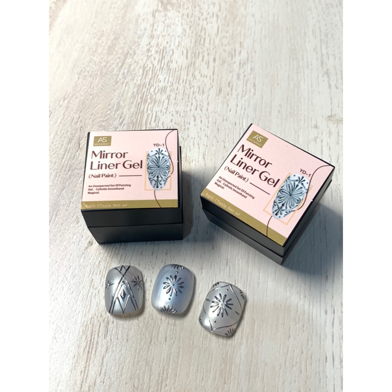 Jual AS METALIC SILVER LINER PAINTING EMBOSSED 2D FOR NAIL ART NAIL GEL ...