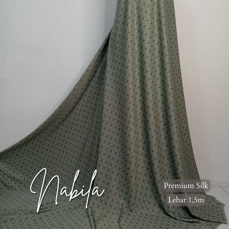 Jual Nabila kain premium silk motif monogram | Shopee Indonesia