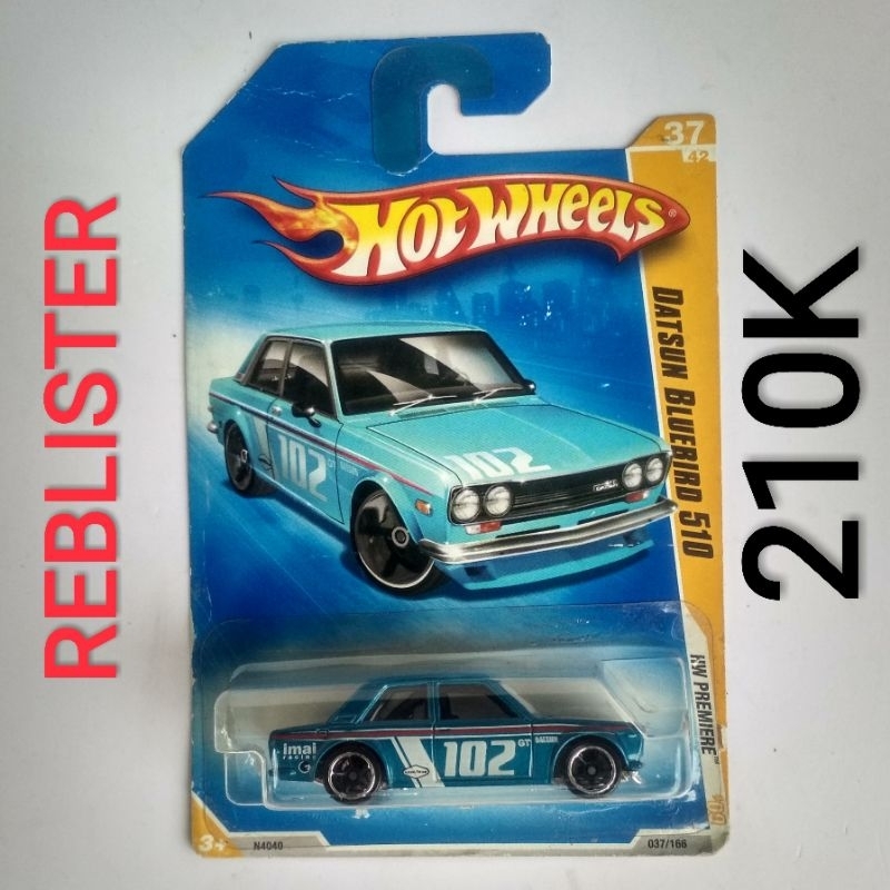 Jual Hot Wheels Premiere Datsun Bluebird 510 102 Biru Imai Racing ...