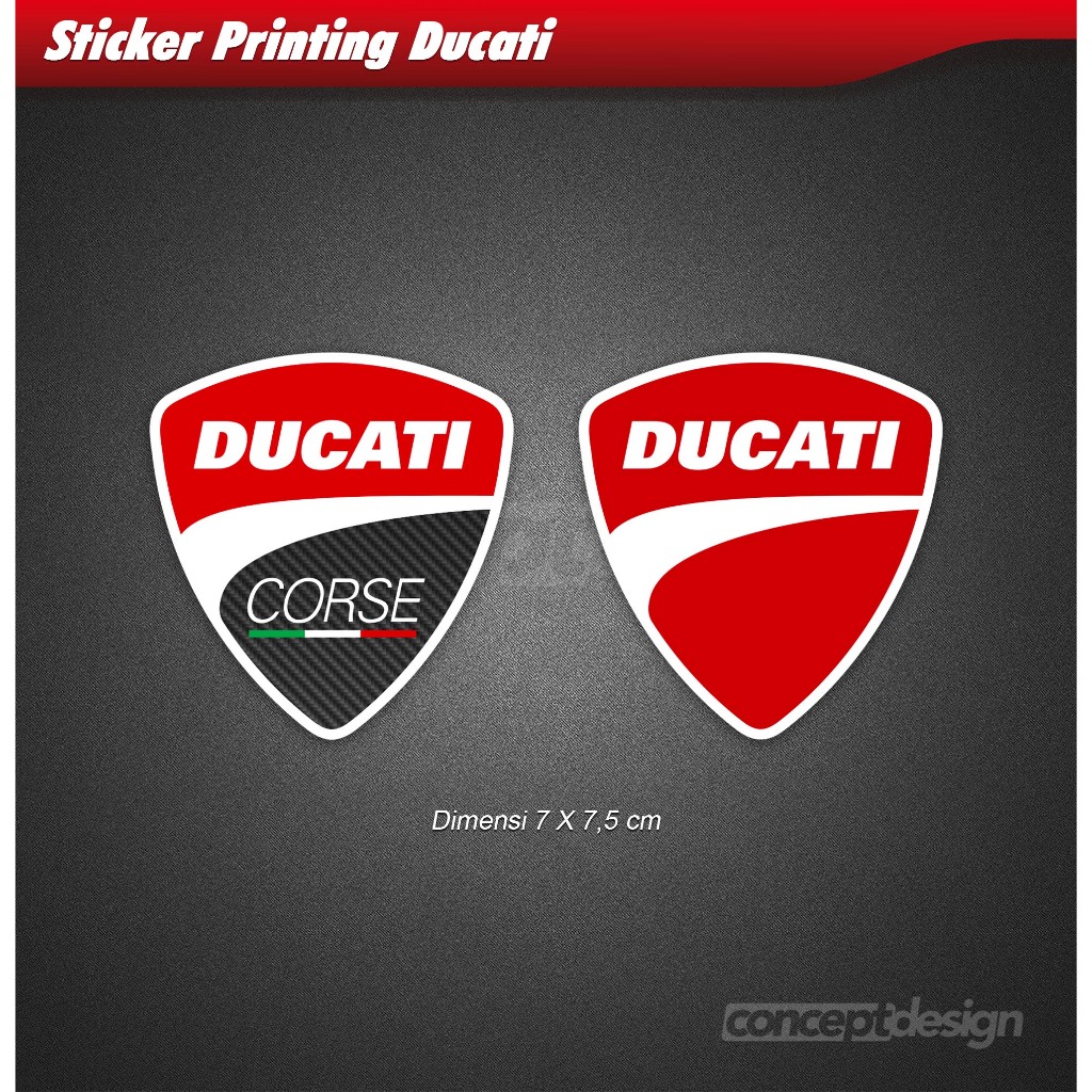 Jual Sticker Printing Logo Ducati | Shopee Indonesia