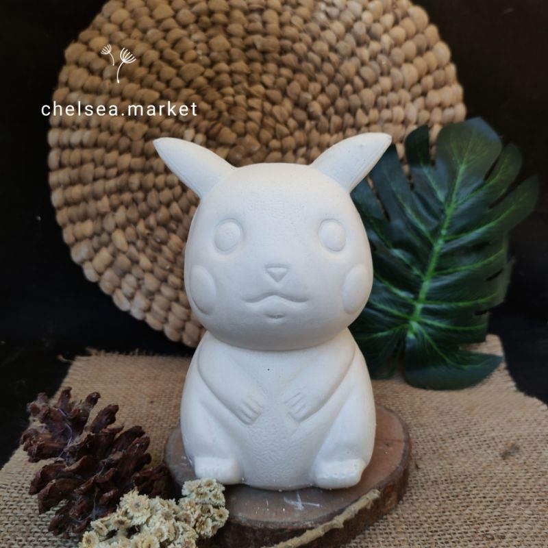 Jual patung lukis gypsum celengan 3D pikachu | Shopee Indonesia