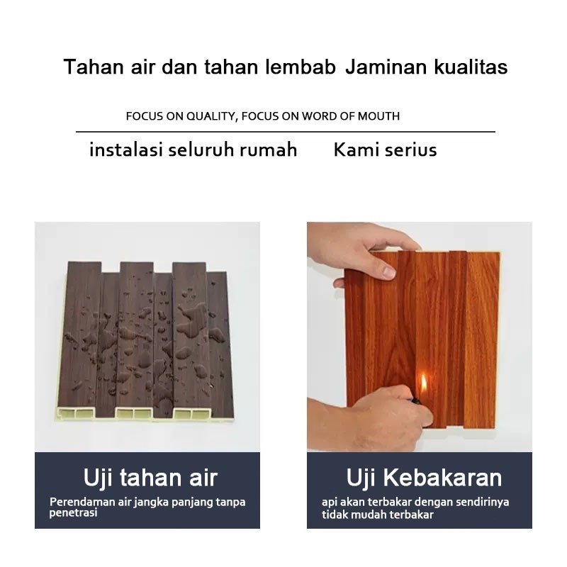 Jual [2.9 meter x 16 cm] Wood Panel WPC / Wall Panel PVC / Kisi-Kisi ...