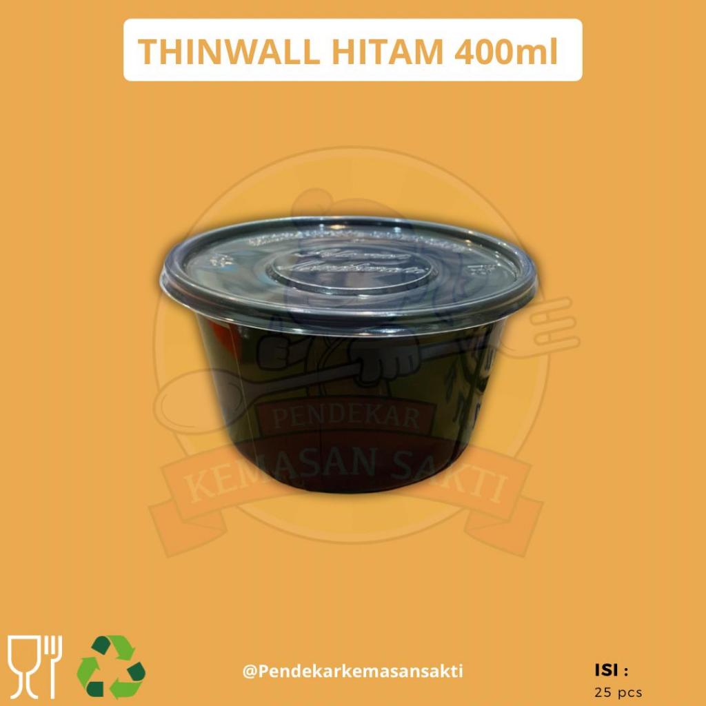 Jual Thinwall Tupai Hitam Bowl 400 ml / Mangkok Plastik / Mangkok ...