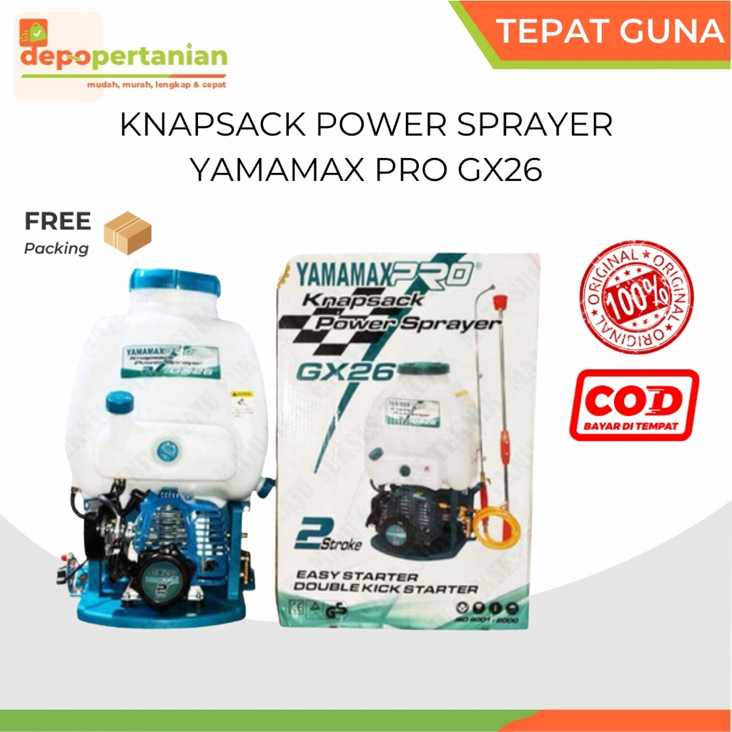 Jual Depo Pertanian - Mesin Knapsack Power Sprayer Yamamax Pro GX26 2 Tak 15 Liter Alat Semprot ...