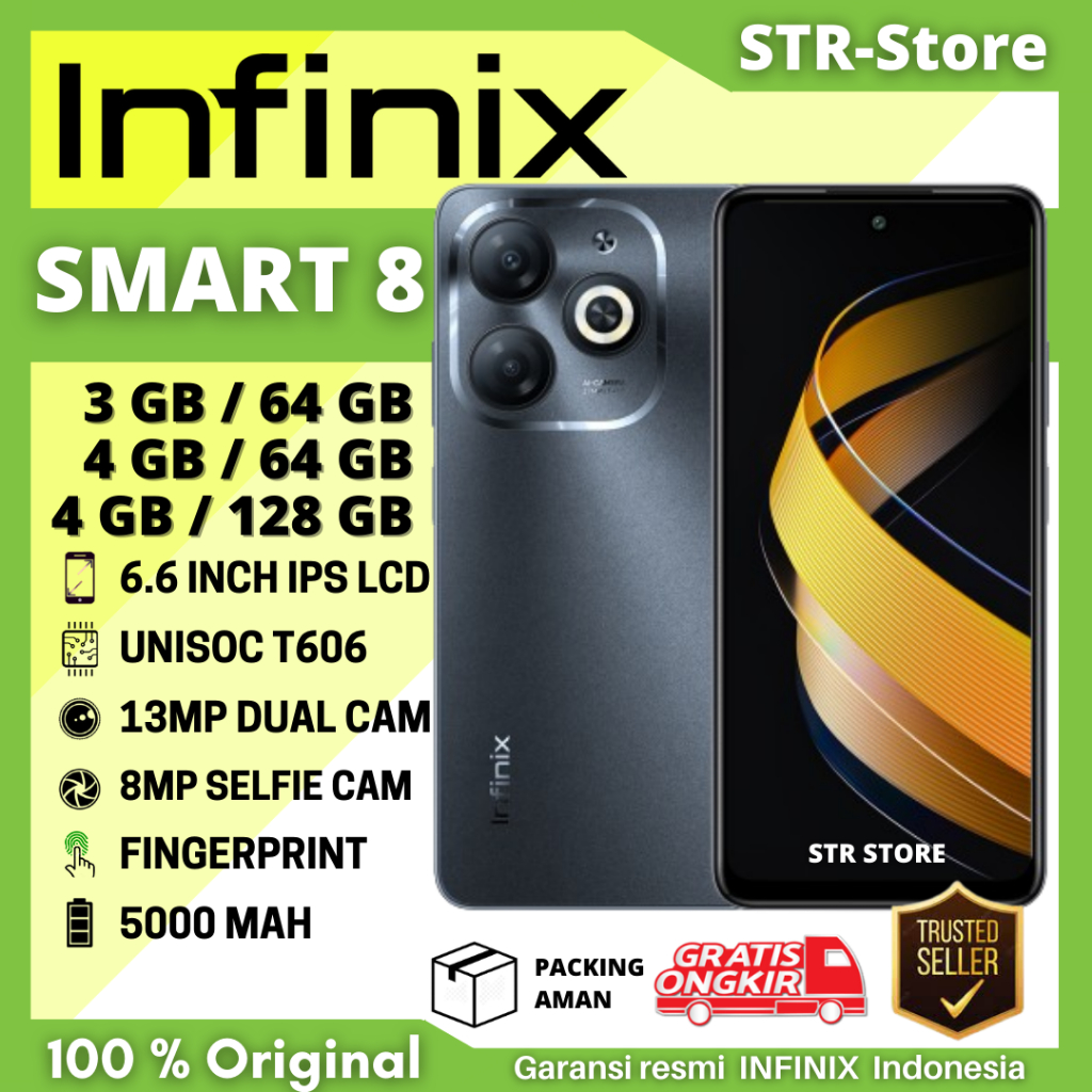 Jual INFINIX SMART 8 PLUS 4/128 GB RESMI INFINIX INDONESIA INFINIX ...