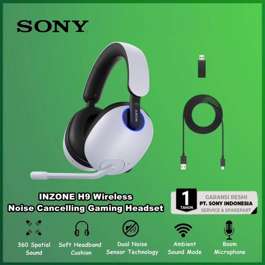 Jual Sony INZONE H9 Wireless Noise Cancelling Gaming Headset Headphone ...