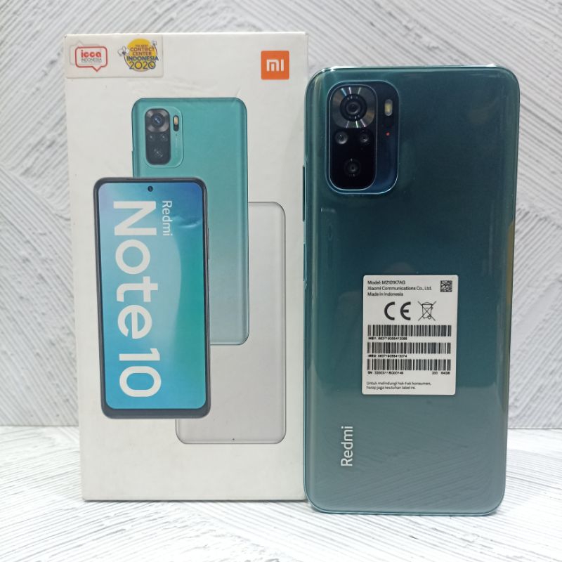 Jual Redmi Note 10 4/64 GB Handphone Second Bekas Fullset | Shopee ...