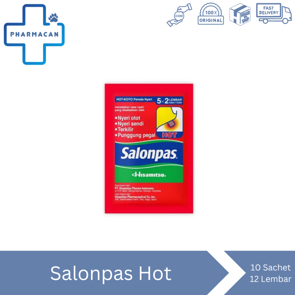 Jual Salonpas Koyo Merah Hot 1 Pcs isi 12 Lembar - 1 Box isi 10 Pack ...