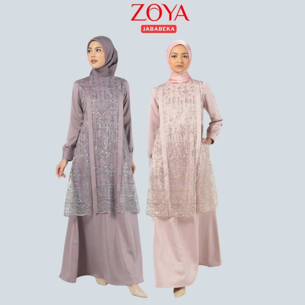 Jual ZOYA Fazira Dress - Baju Kondangan Gamis Motif Muslim Wanita ...