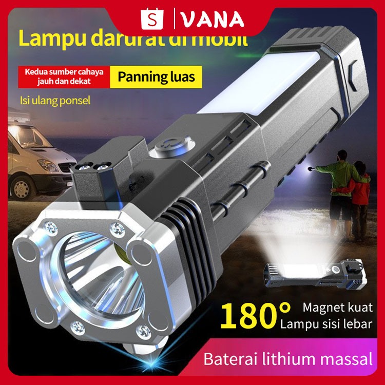 Jual VANA Senter Multifungsi Yang Dapat Diisi Ulang Palu Pengaman Lampu ...