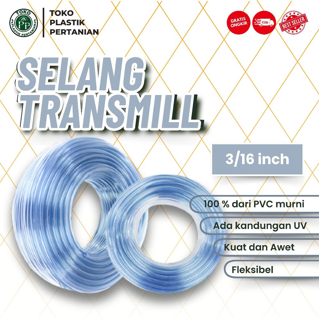 Jual Selang Air Bening / Selang Transparan 3/16 per Roll 100 Meter ...