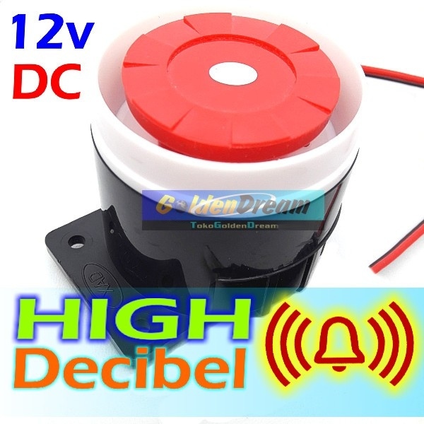 Jual Sirene Alarm 12V High Decibel Active Horn Buzzer Siren Security ...