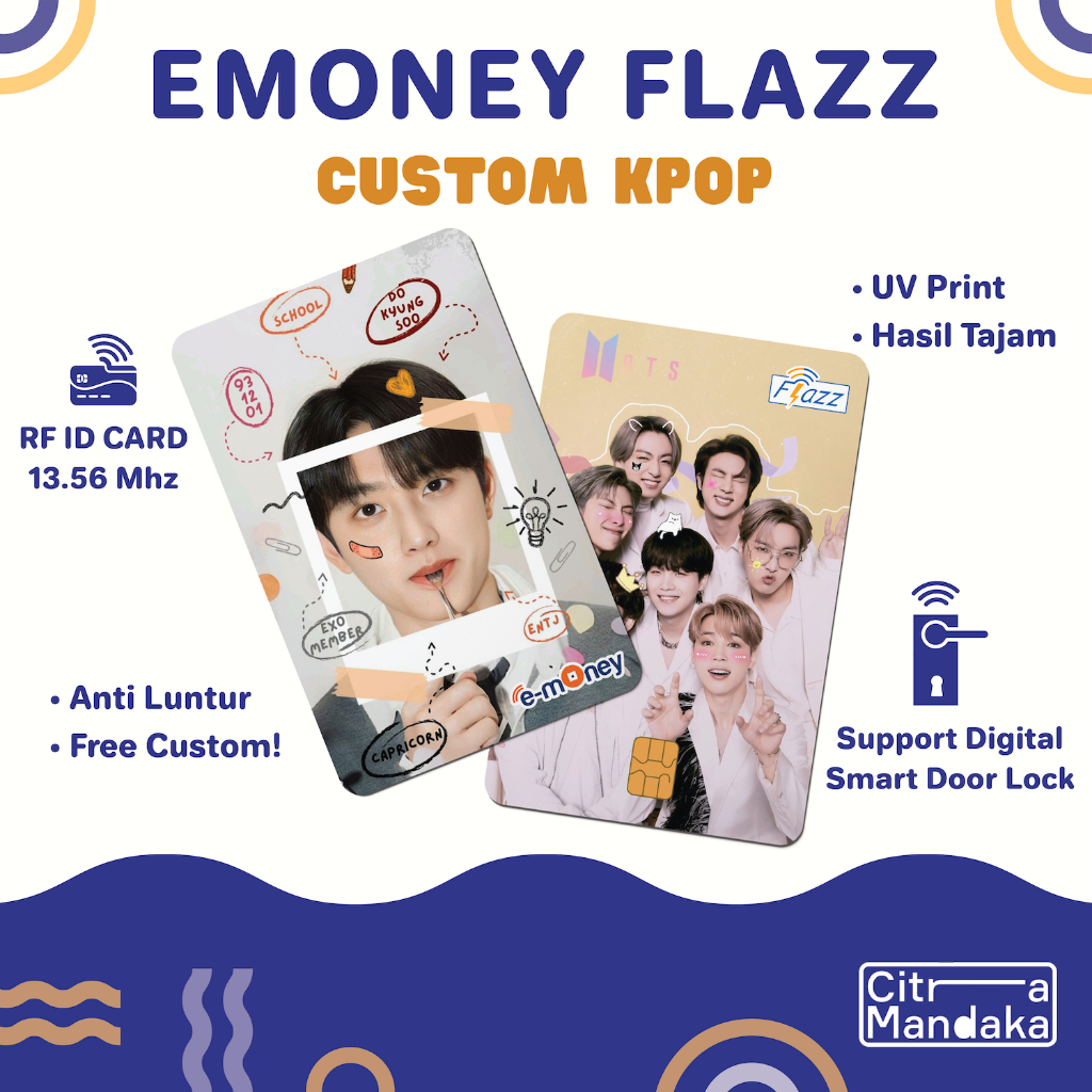 Jual Cetak Kartu E Toll BCA Mandiri Blackpink | Custom E Money Custom ...