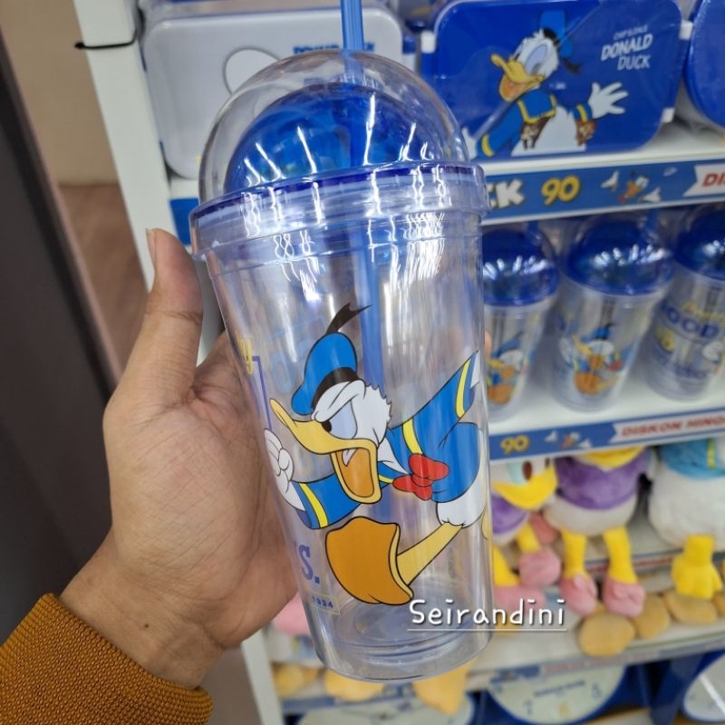Jual Tumbler Disney Donald Duck With Straw 480ml Gelas Bulat Dengan Sedotan Botol Kado Hadiah ...