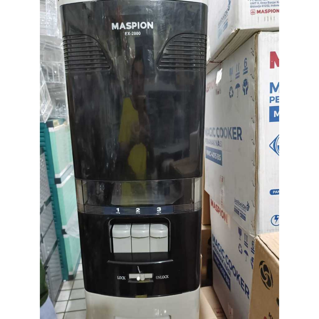 Jual MASPION RICE BOX TEMPAT BERAS WADAH BERAS 28 Kg EX-2800 EX2800 EX ...