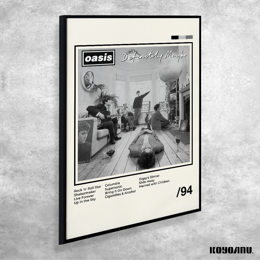 Jual Poster Frame Oasis - Definitely Maybe | Poster Frameblock | Shopee ...