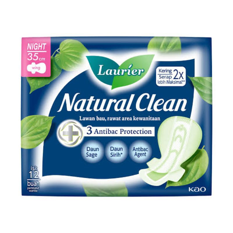 Jual Laurier Natural Clean Night Wing 12'S 35cm | Shopee Indonesia